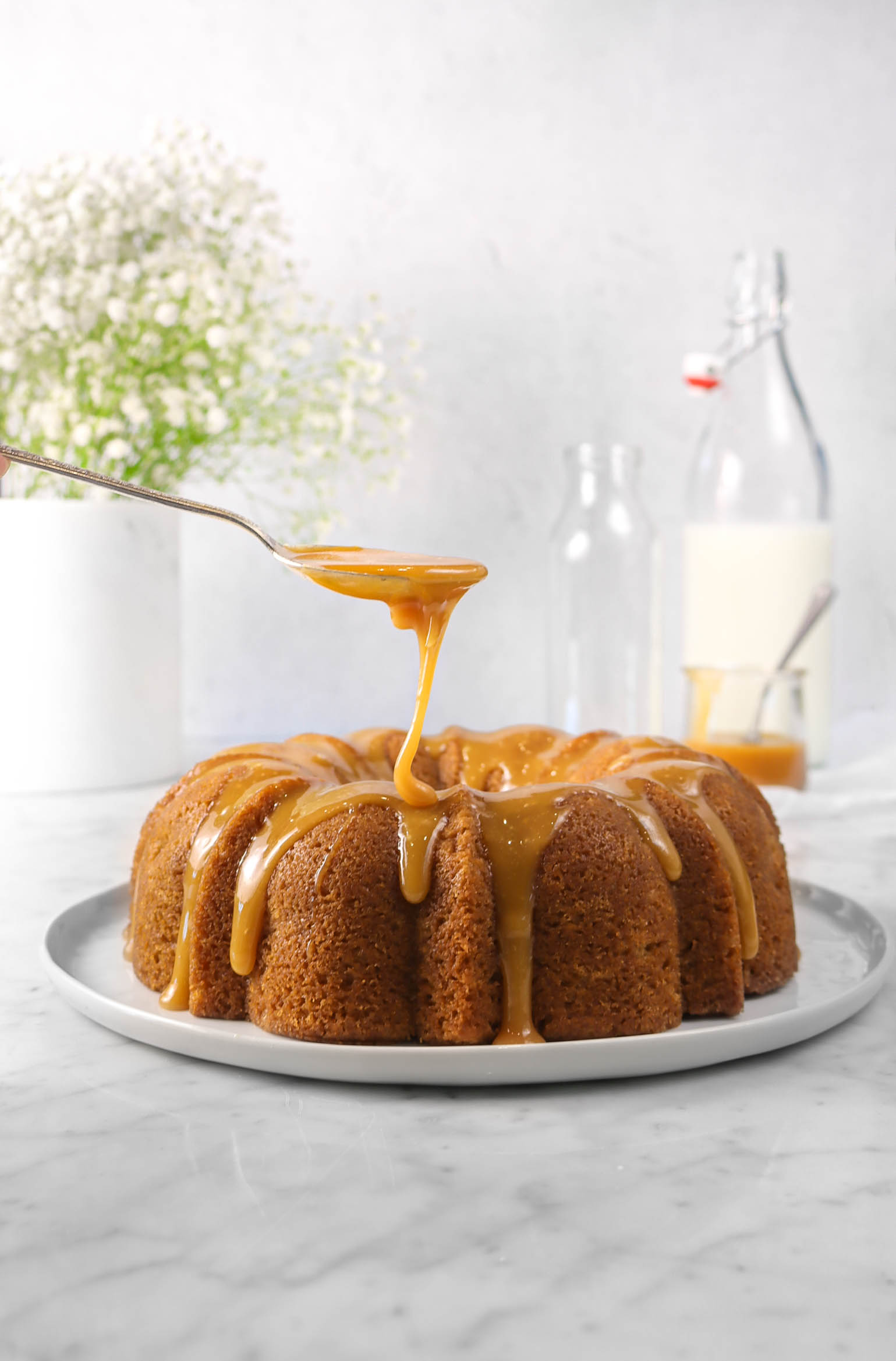Spiced Apple Bundt Cake with Caramel Drizzle - Bakers Table
