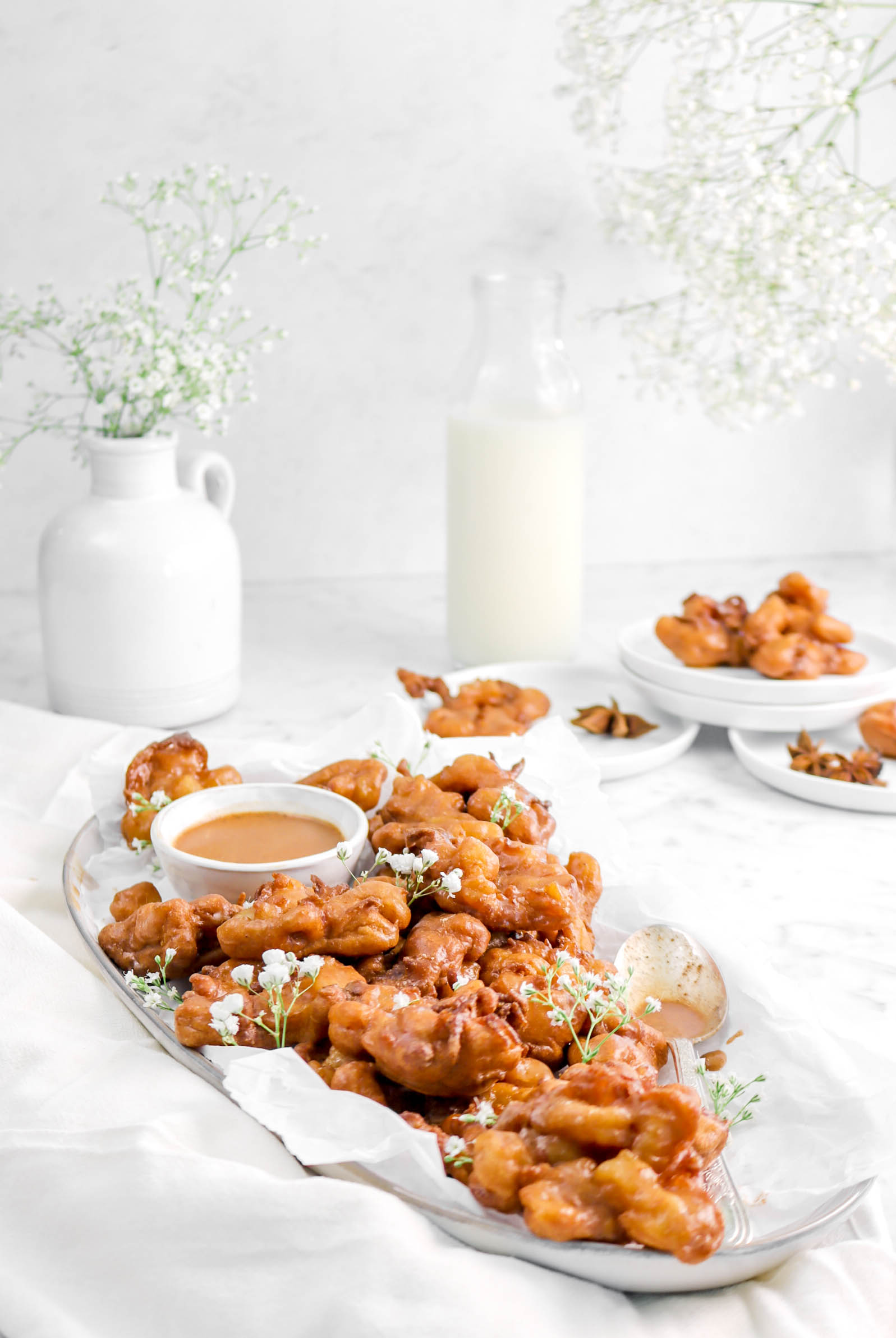 Apple Pie Fritters with Spiced Apple Glaze - Bakers Table