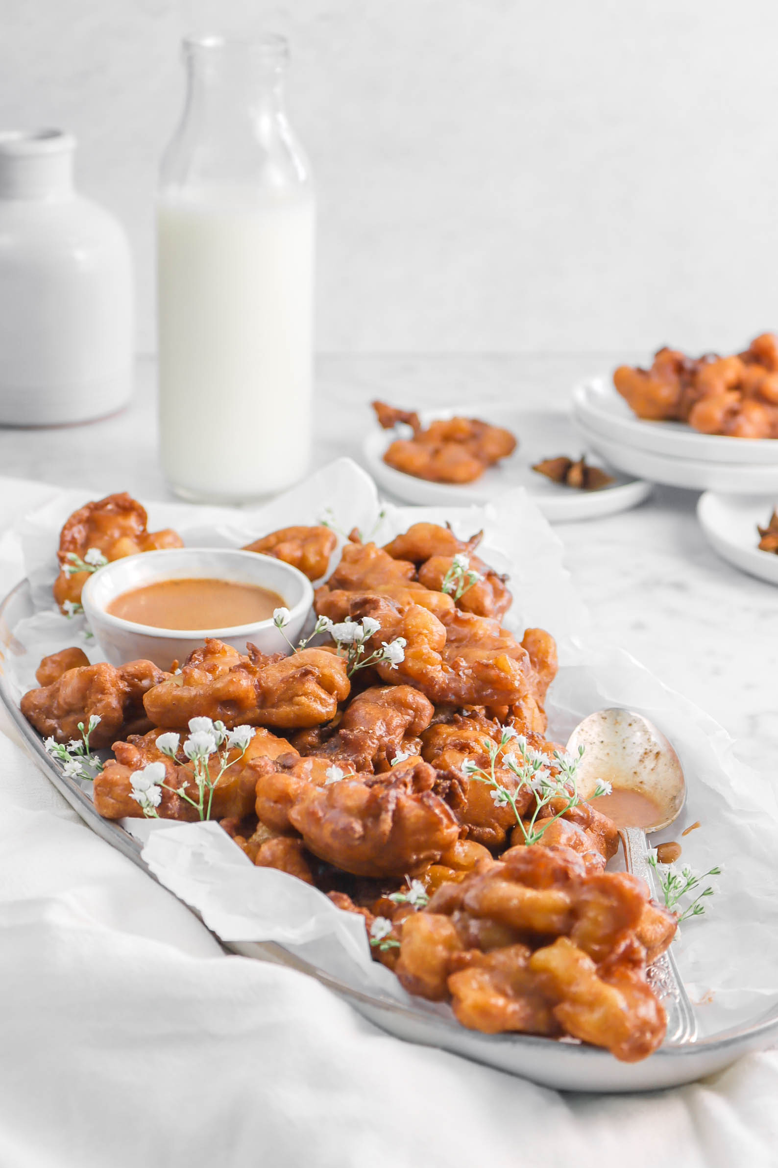 Apple Pie Fritters with Spiced Apple Glaze - Bakers Table