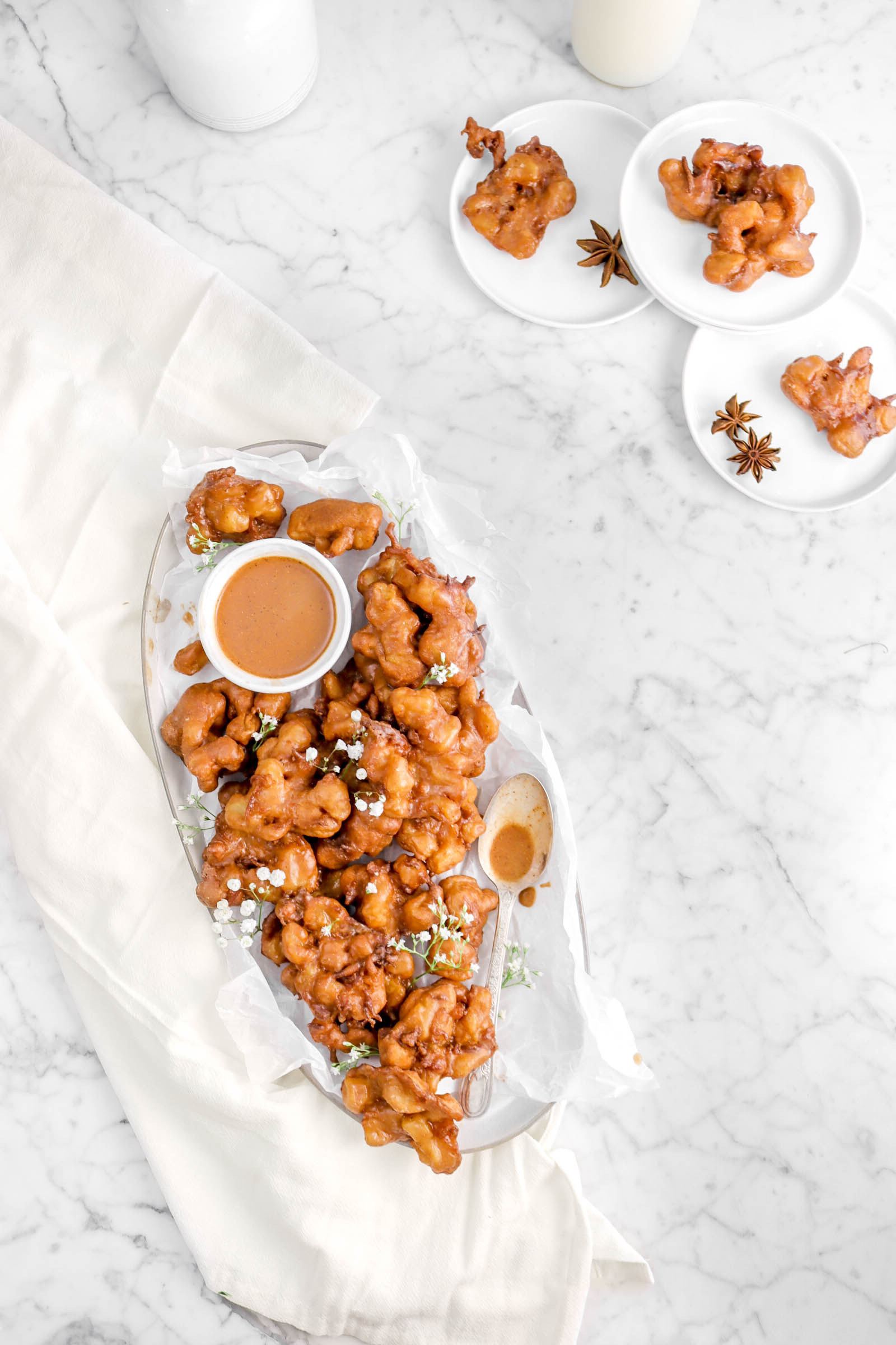 Apple Pie Fritters with Spiced Apple Glaze - Bakers Table