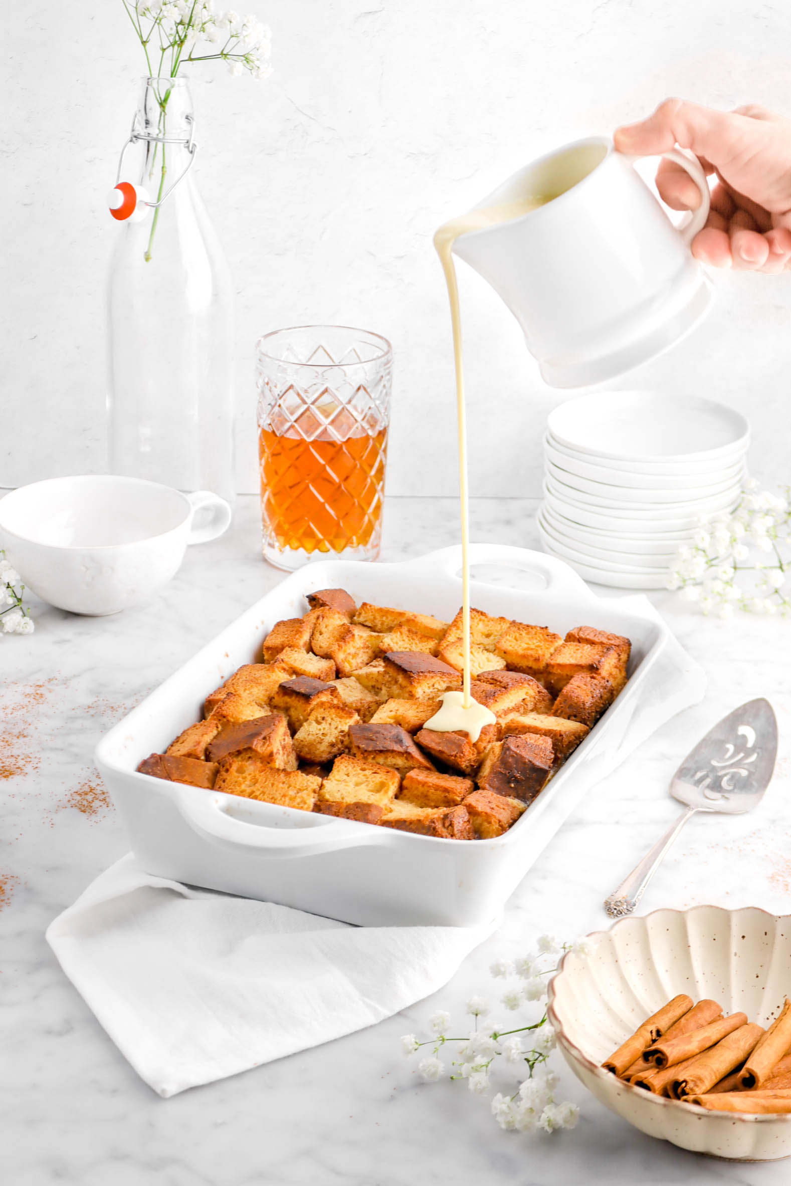 Bourbon Bread Pudding with Bourbon Crème Anglaise - Bakers Table