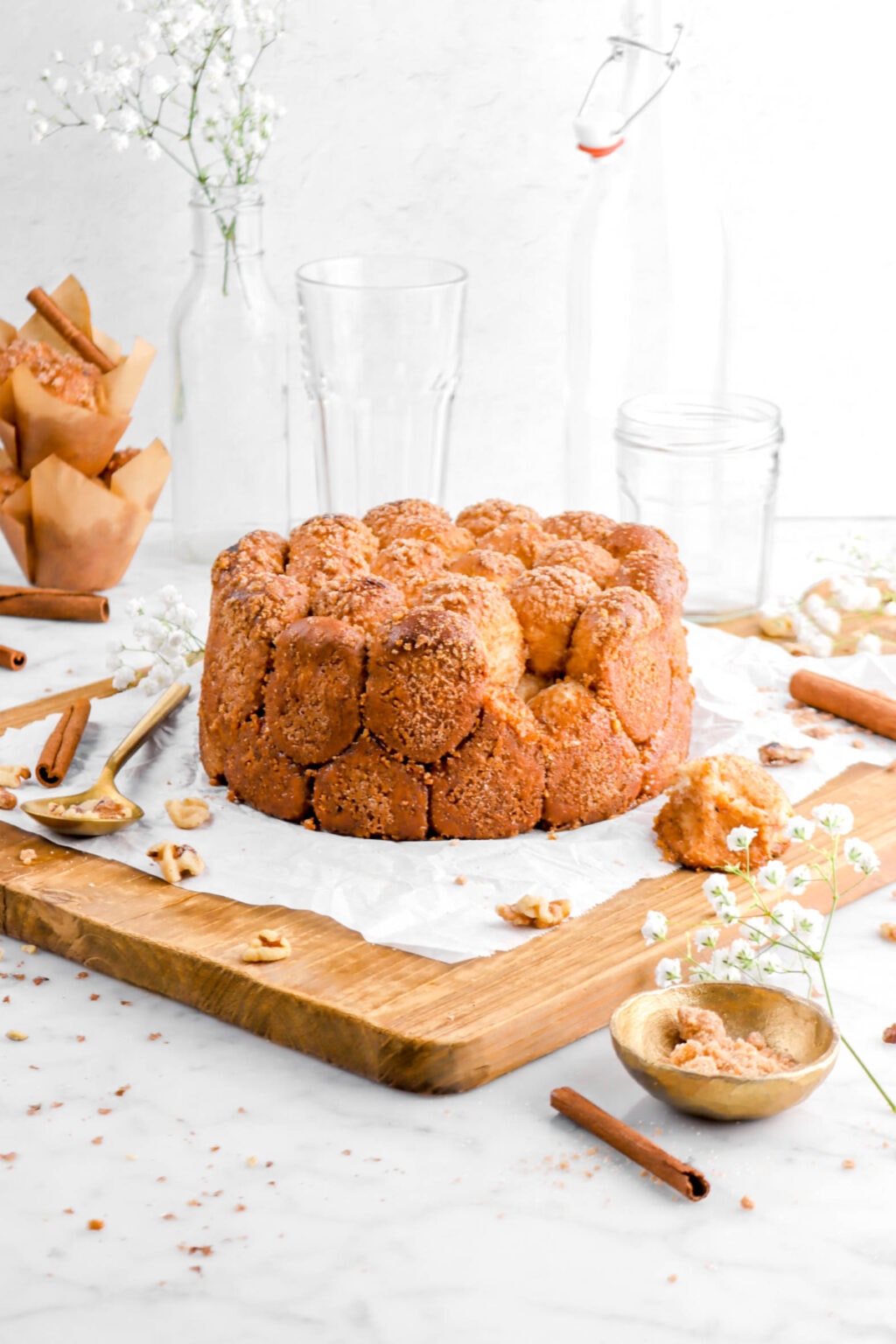 Cinnamon Sugar Walnut Pull-Apart Bread - Bakers Table