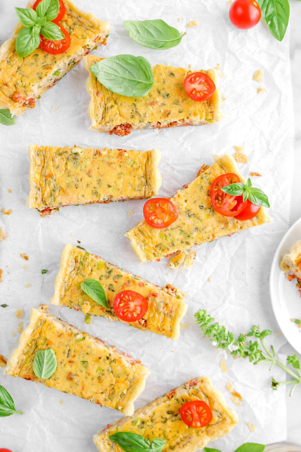Sun-Dried Tomato, Goat Cheese, and Basil Tart with Rough Puff Pastry ...