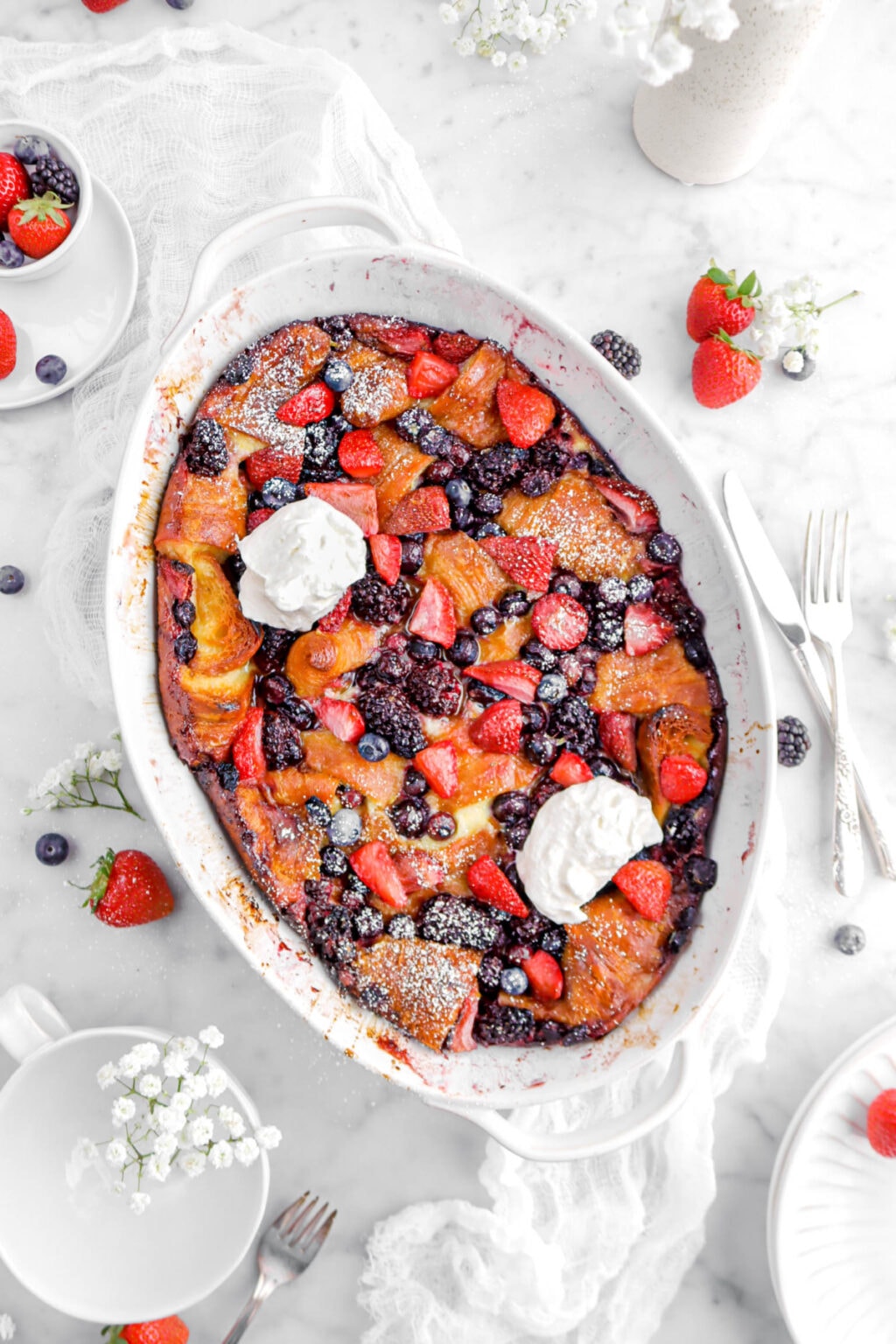 Triple Berry Croissant Breakfast Bake - Bakers Table