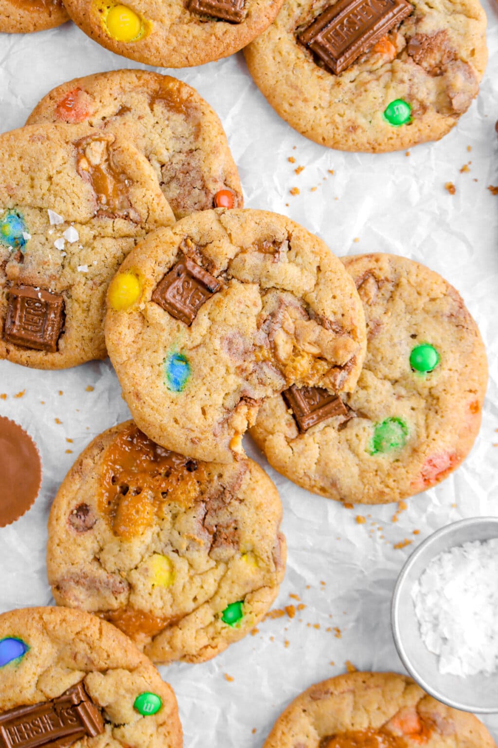 Leftover Halloween Candy Cookies - Bakers Table