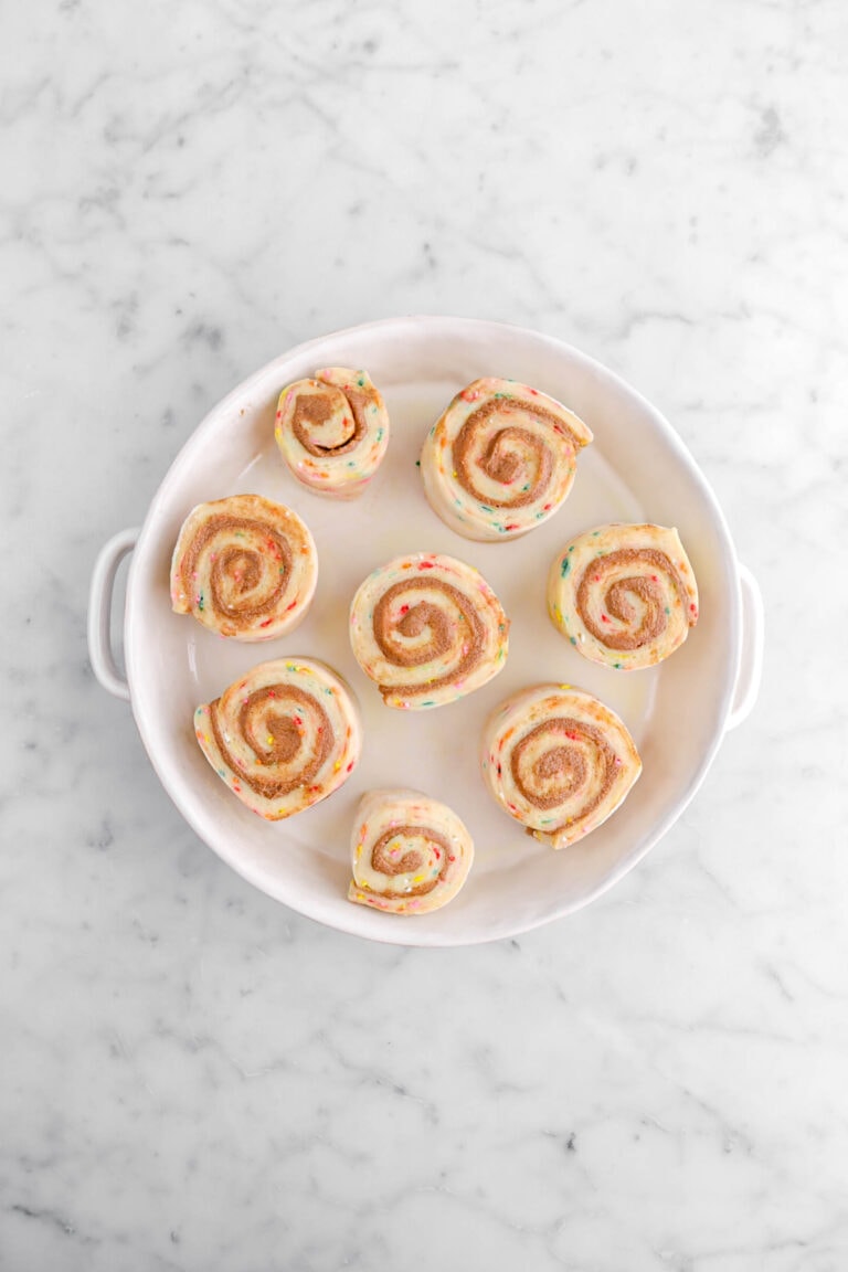 Funfetti Cinnamon Rolls with Cream Cheese Frosting - Bakers Table