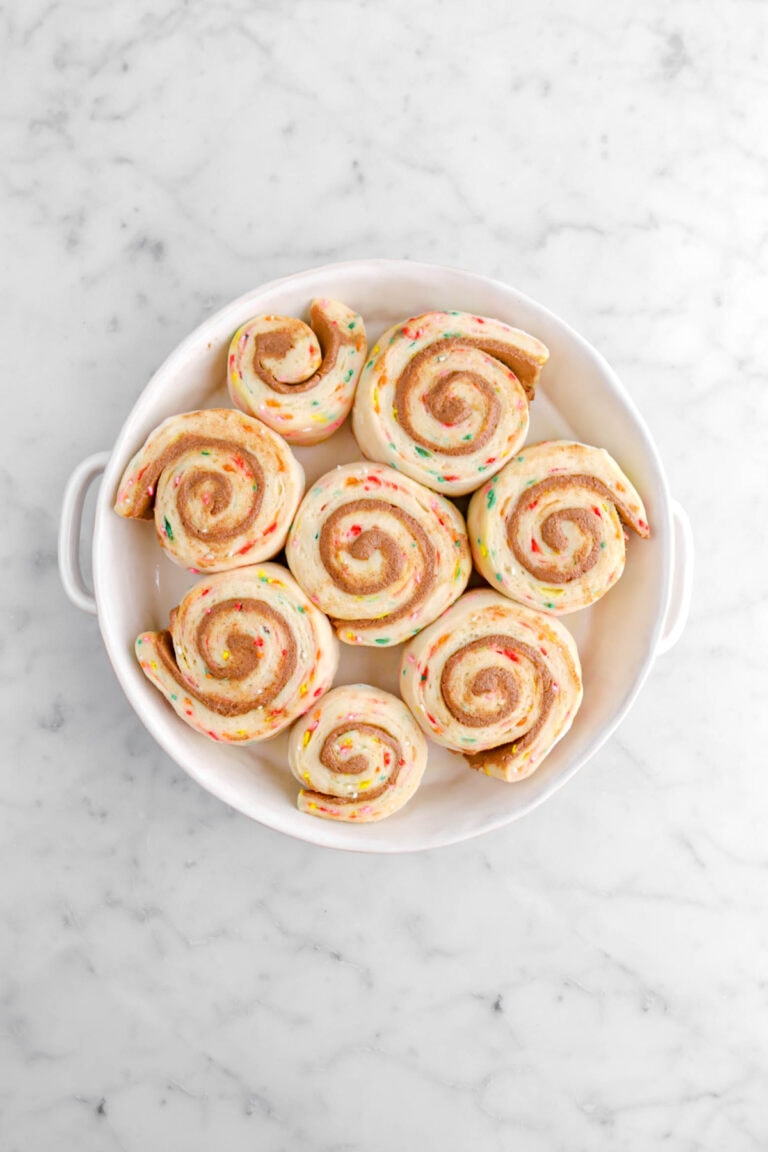 Funfetti Cinnamon Rolls with Cream Cheese Frosting - Bakers Table