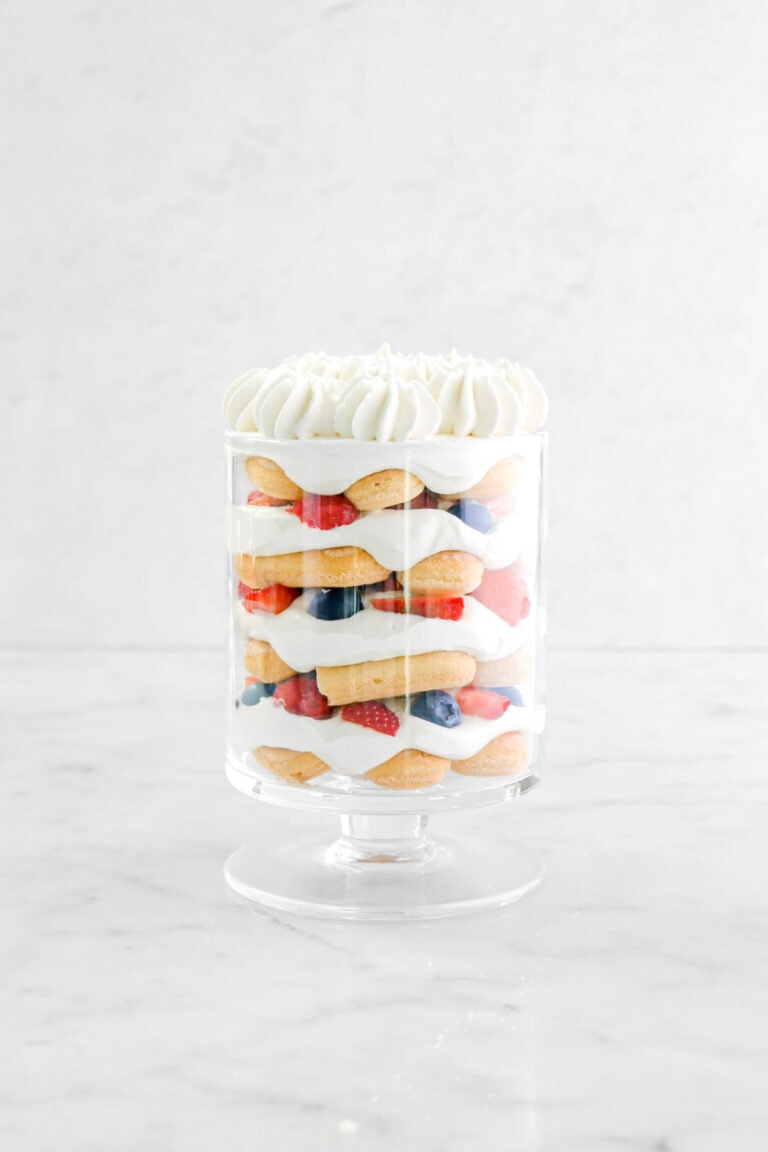 No Bake Summer Berry and Ladyfinger Trifle - Bakers Table