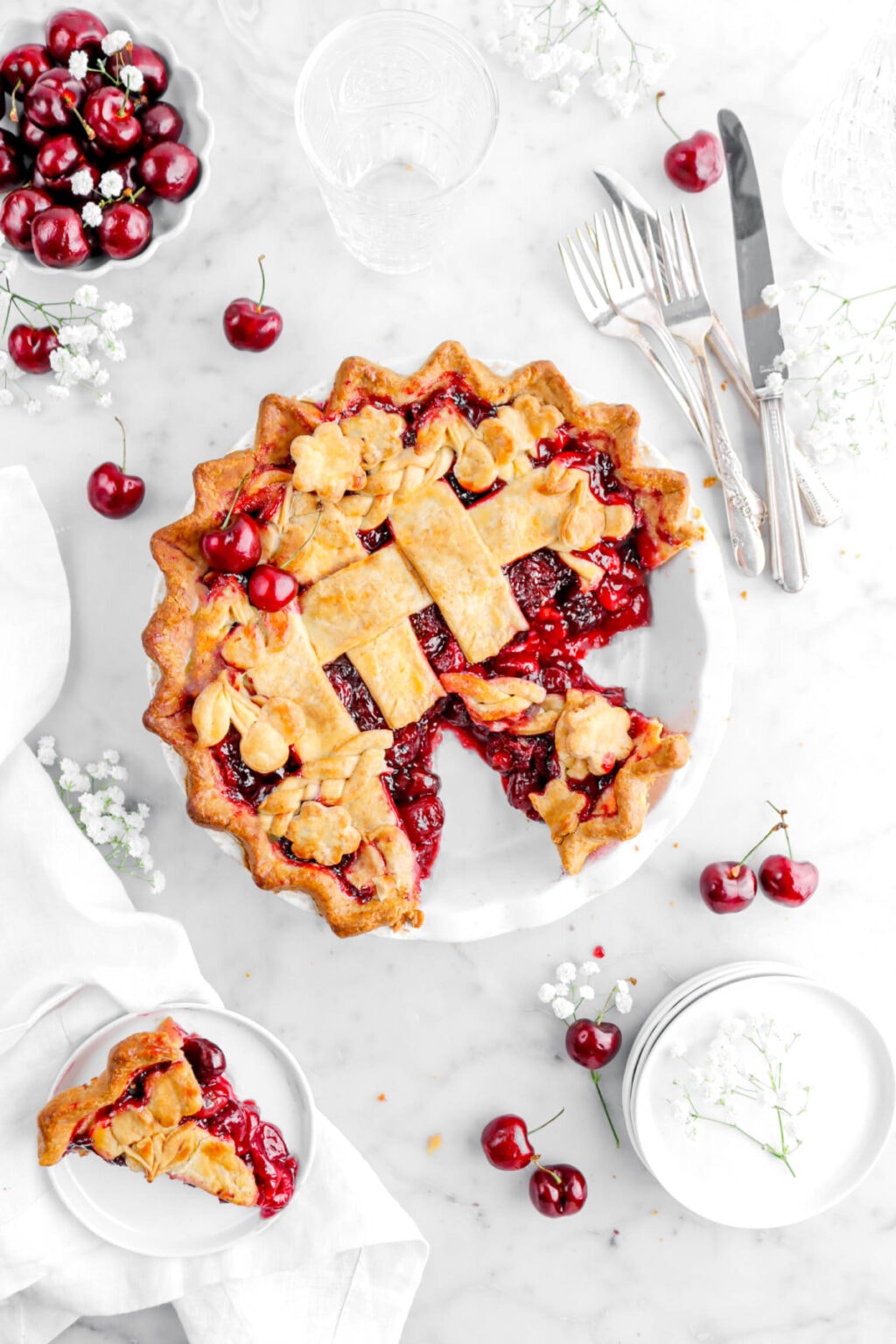 The Best Homemade Cherry Pie (Thicker Filling!) - Bakers Table