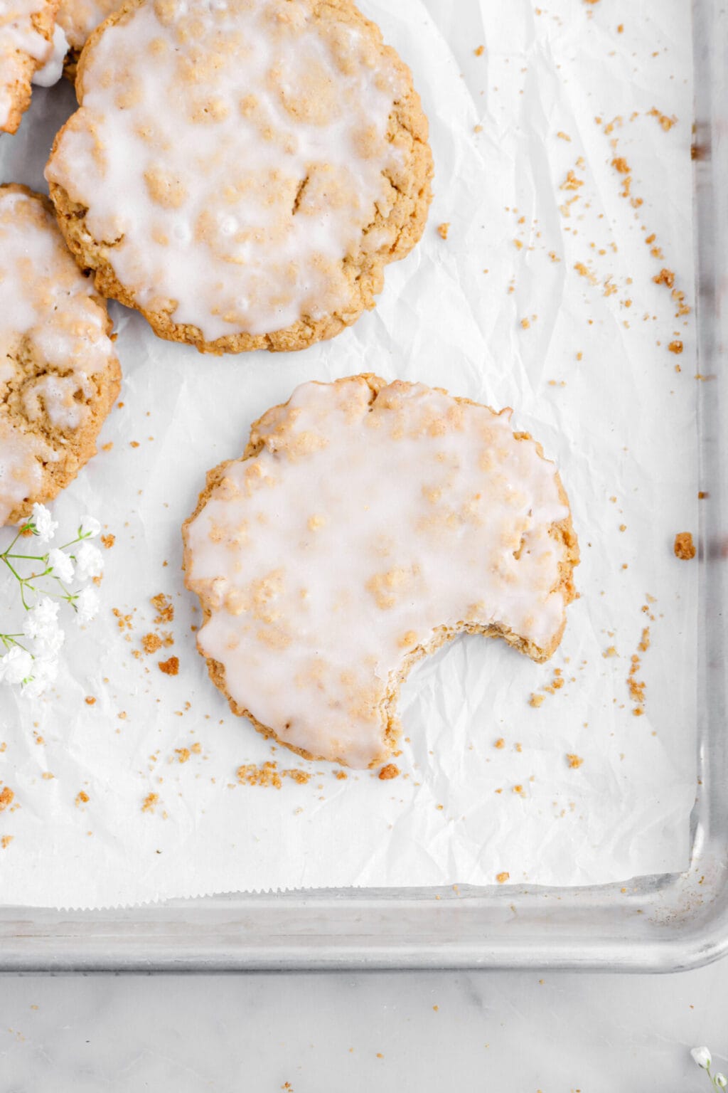 Better Than Store-Bought Old Fashioned Iced Oatmeal Cookies - Bakers Table