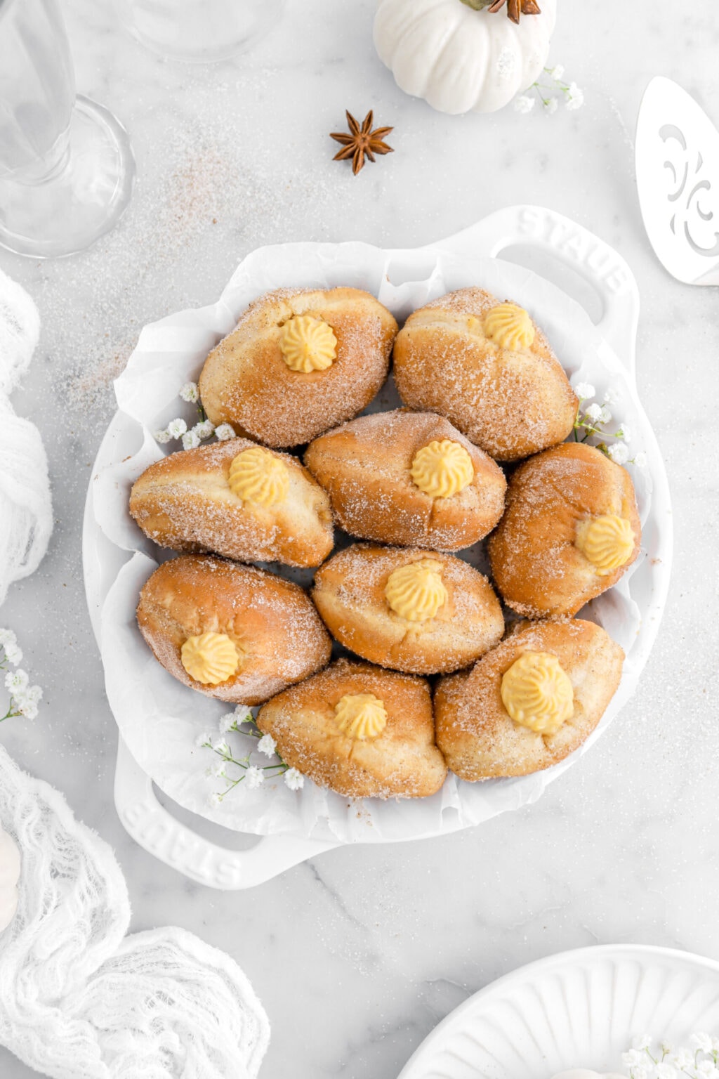 Pumpkin Spice Doughnuts with Pumpkin Custard - Bakers Table