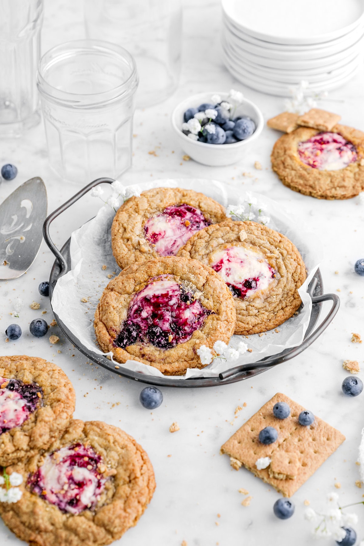 Blueberry Swirl Cheesecake Cookies - Bakers Table